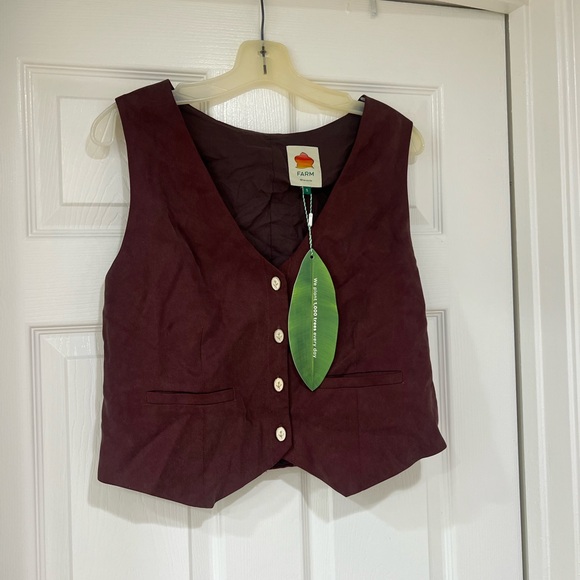 FARM Rio | Tops | New Farm Rio Rose Vintage Floral Buttonup Vest | Poshmark